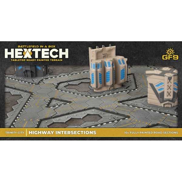 Hextech Tabletop Ready Painted Terrain: Trinity City Walls - Grey - Megalopolis