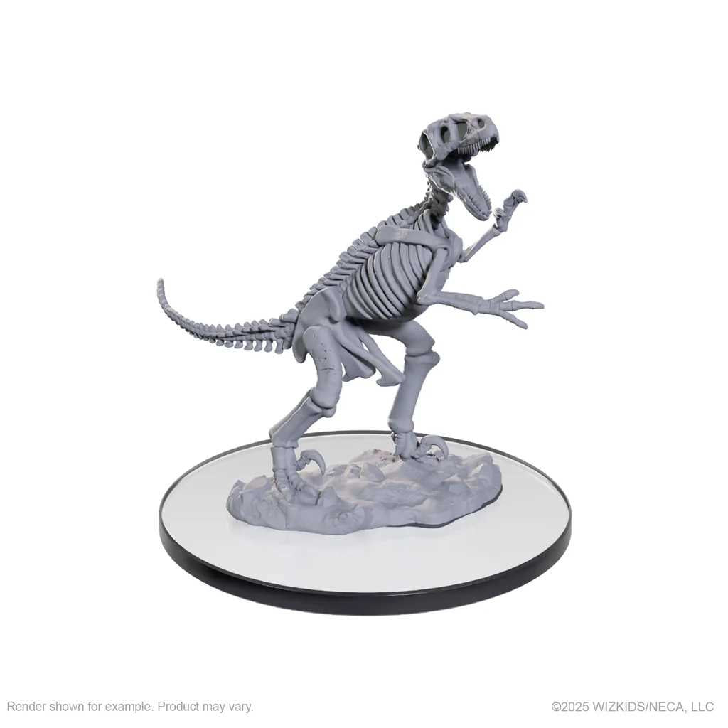 Skeletal Raptor: WizKids Deep Cuts Unpainted Miniatures (W26) - Megalopolis